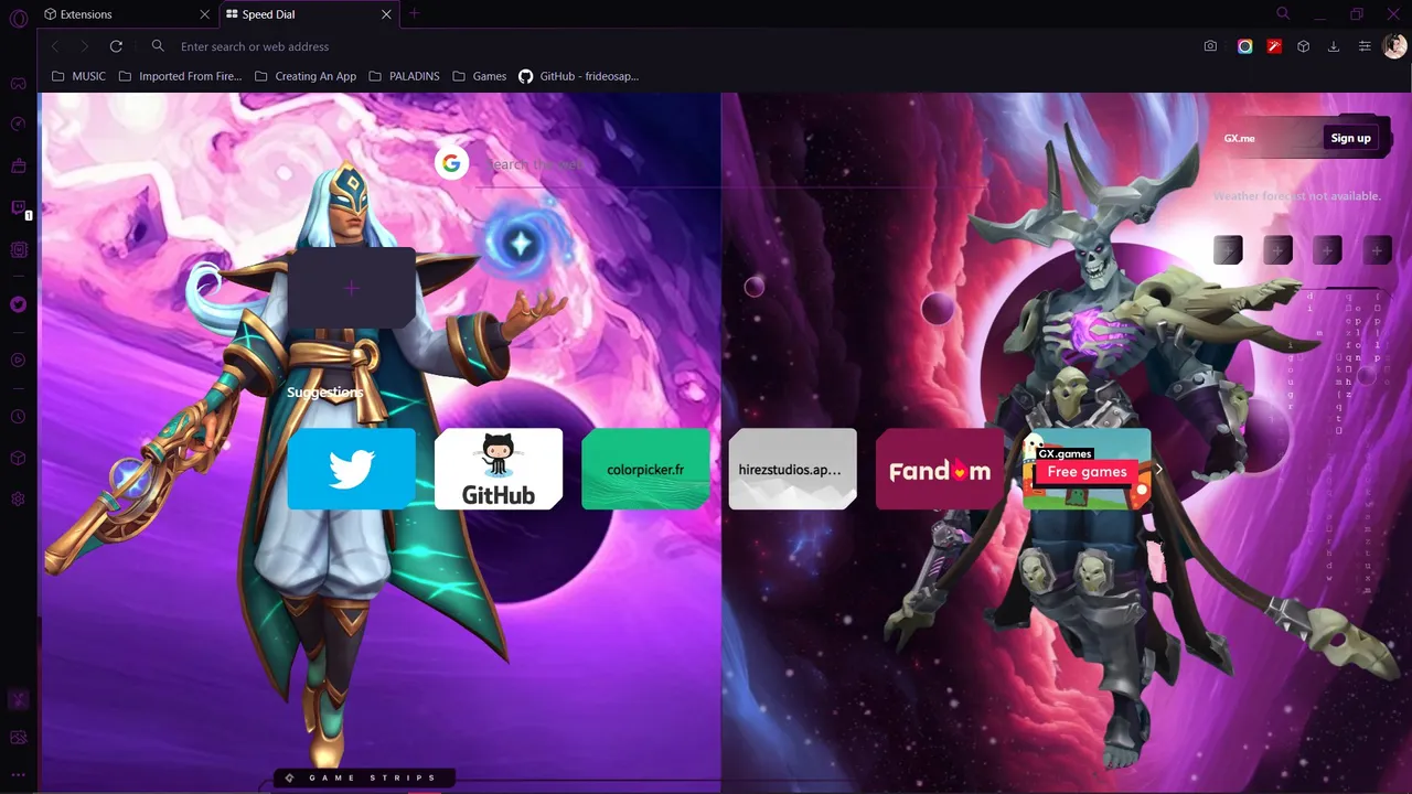 PALADINS OMEN - Mod your browser | GX Store